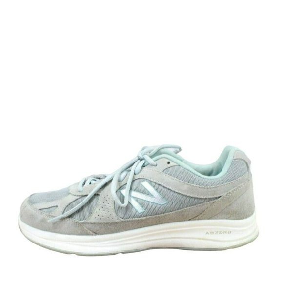 New Balance | Shoes | New Balance 877 V Gray Blue Suede Mesh Walking ...